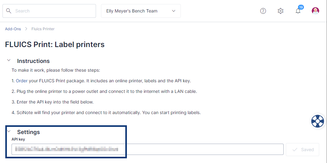 Setting Up Your FLUICS Printer